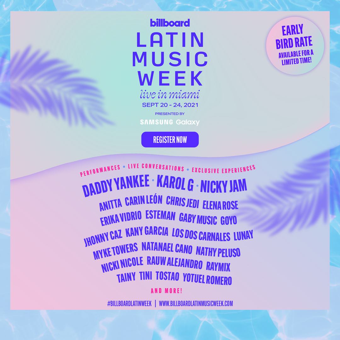 Billboard Latin Music Week 2021 Headliners Announced • Music Daily